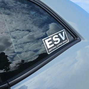 ESV Emotional Support Vehicle Decal - Etsy