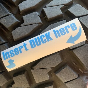 Insert Duck Here Decal - Etsy