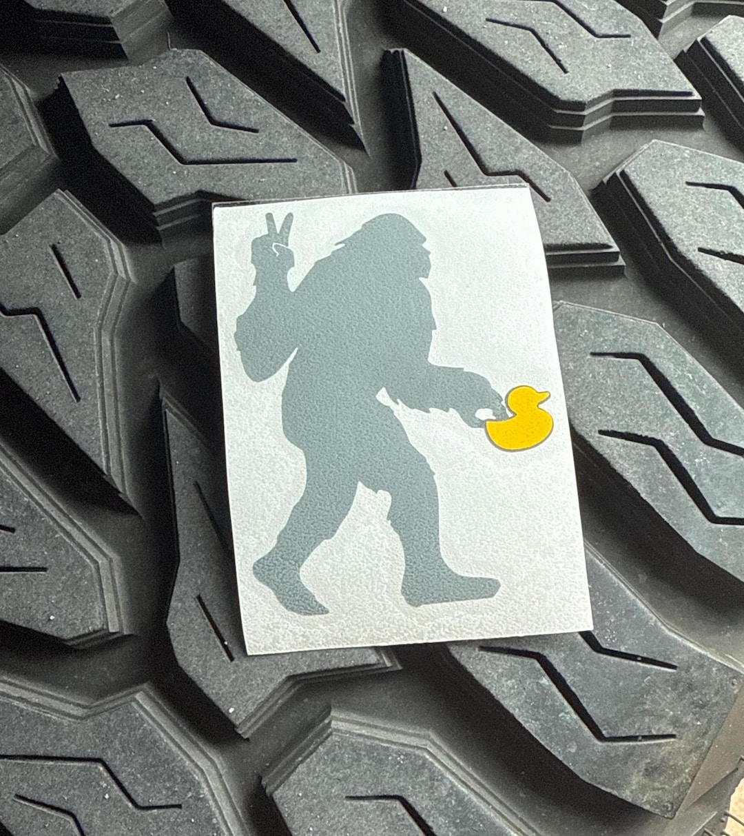 Grey Sasquatch Duck Thief With Peace Sign - Etsy
