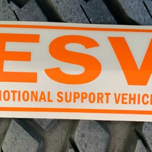 ESV Emotional Support Vehicle Decal - Etsy