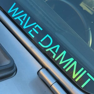 Wave Damnit Decal - Etsy