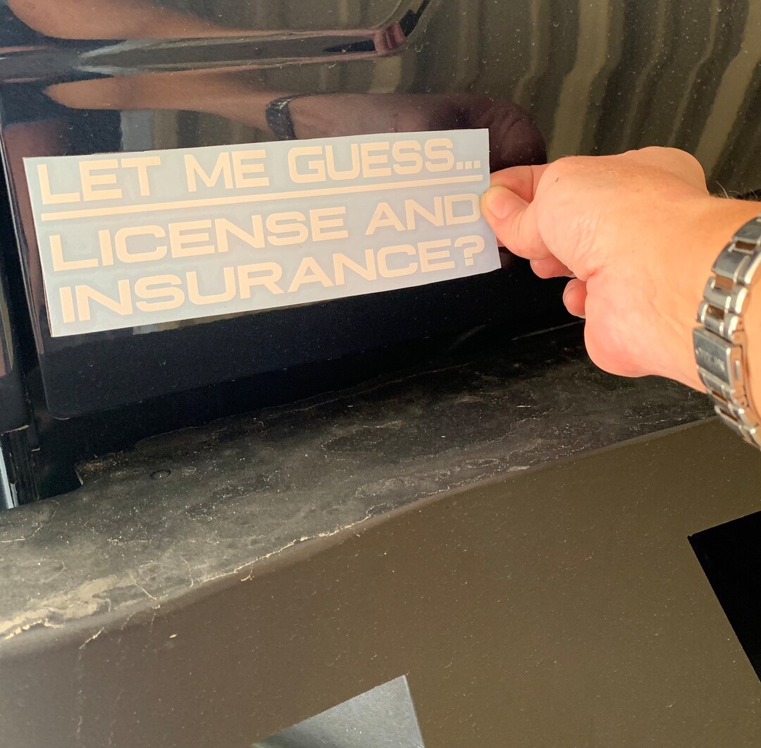 License and Insurance Decal - Etsy