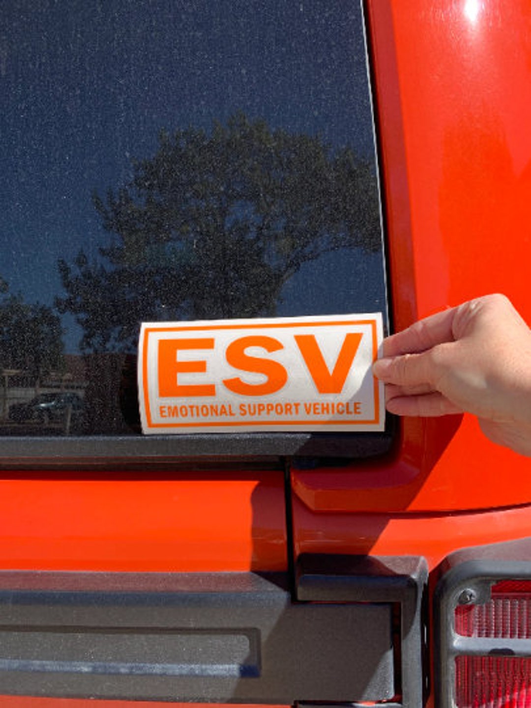 ESV Emotional Support Vehicle Decal - Etsy