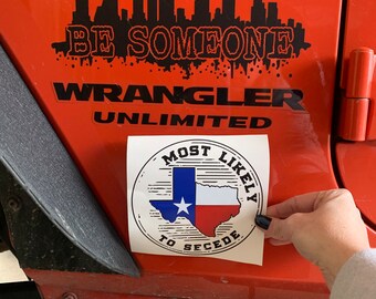 Texas Secede Decal - Etsy