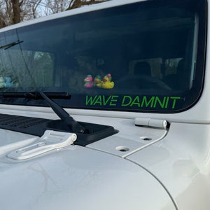 Wave Damnit Decal - Etsy
