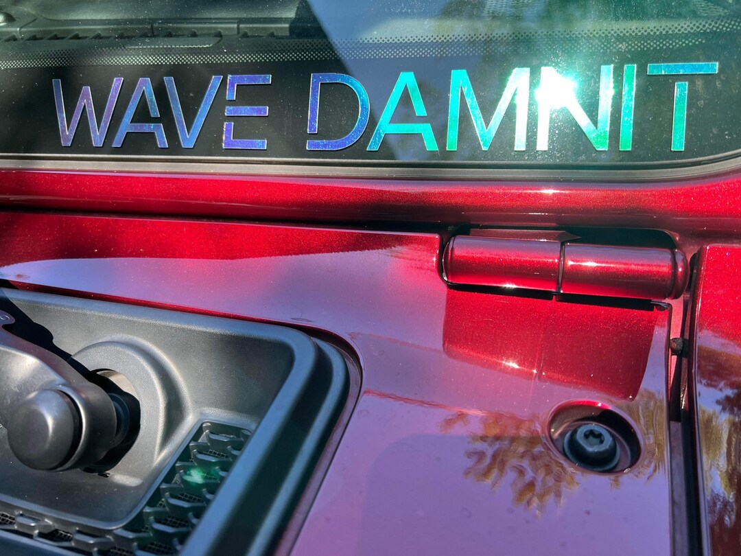 Wave Damnit Decal - Etsy