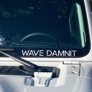 Wave Damnit Decal - Etsy