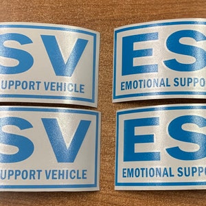 ESV Emotional Support Vehicle Decal - Etsy
