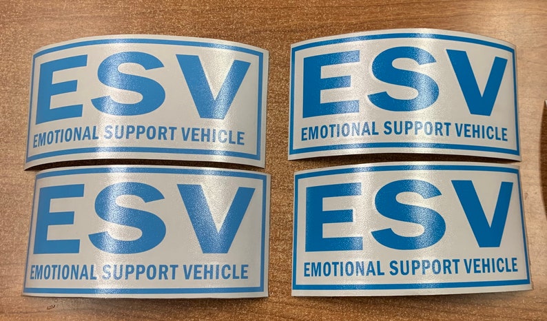ESV Emotional Support Vehicle Decal - Etsy