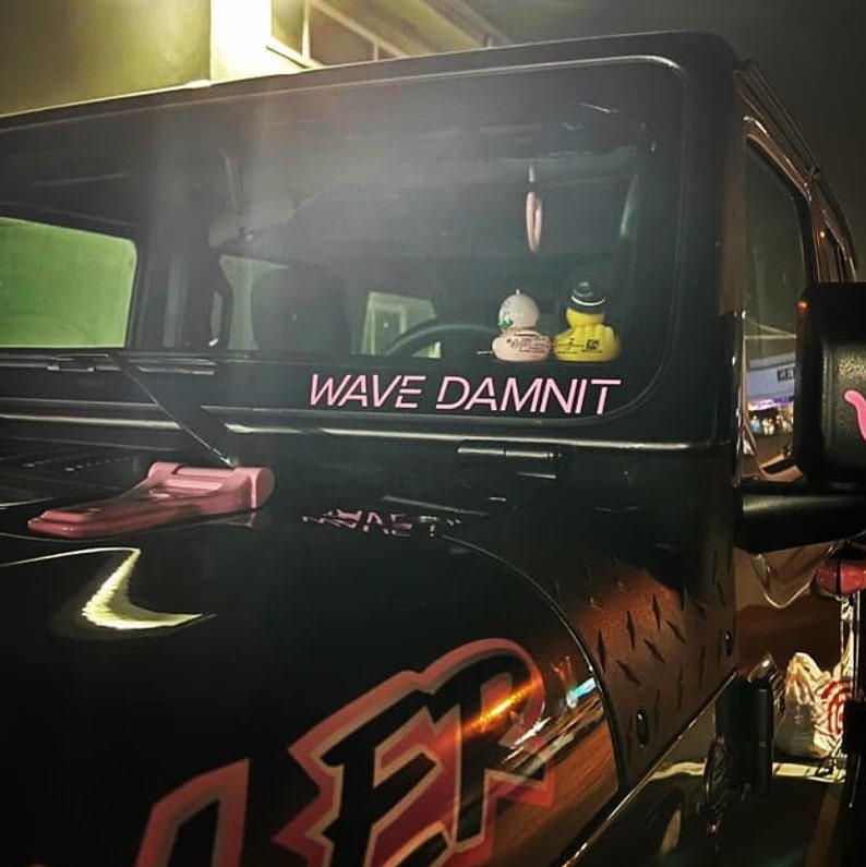 Wave Damnit Decal - Etsy
