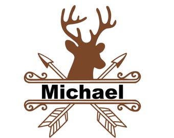 monogrammed deer antlers decal monogram floral antlers decal