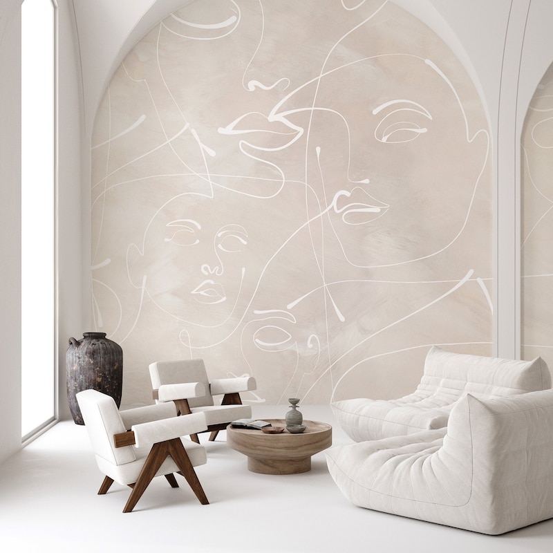 Removable Wallpaper Faces - Etsy