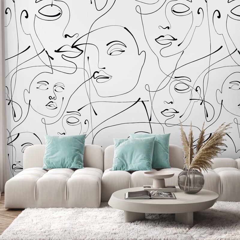 Abstract Line Wallpaper - Etsy