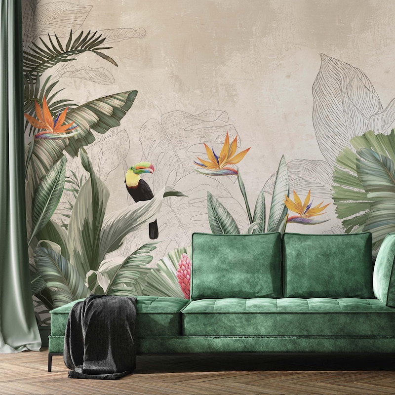 Toucan Wallpaper - Etsy UK