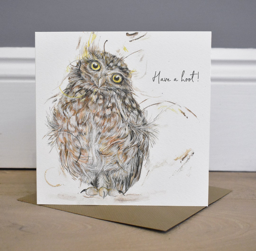 Have a Hoot Owl Greeting Card - Etsy