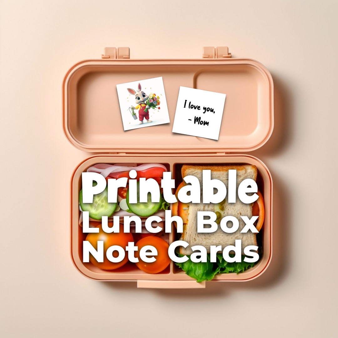 Printable Lunch Box Notes Featuring Children's 3d Cartoon Characters ...