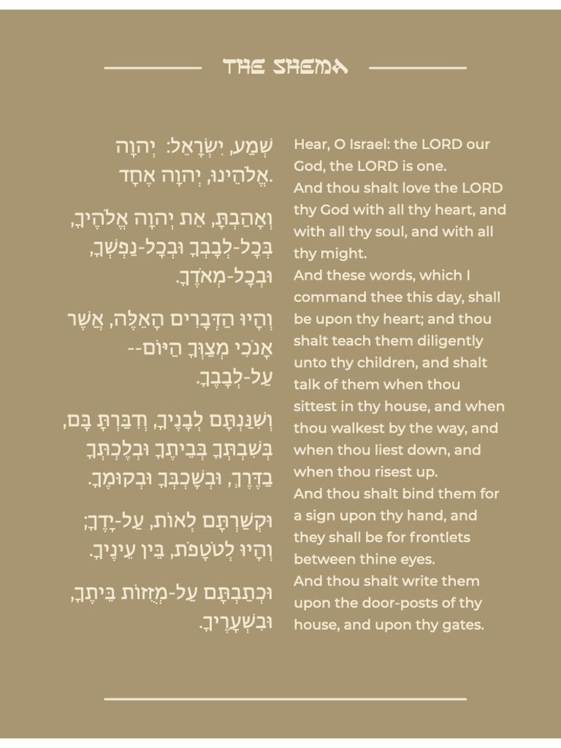 Poster: Shema Israel sh'ma Yisrael Inspirational Motivational ...
