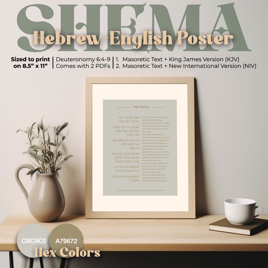 Poster: Shema Israel (sh'ma Yisrael) Inspirational & Motivational ...