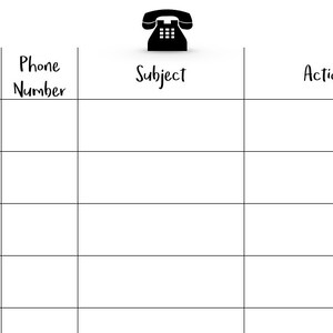 Printable Telephone and Voicemail Log/tracker Template - Etsy