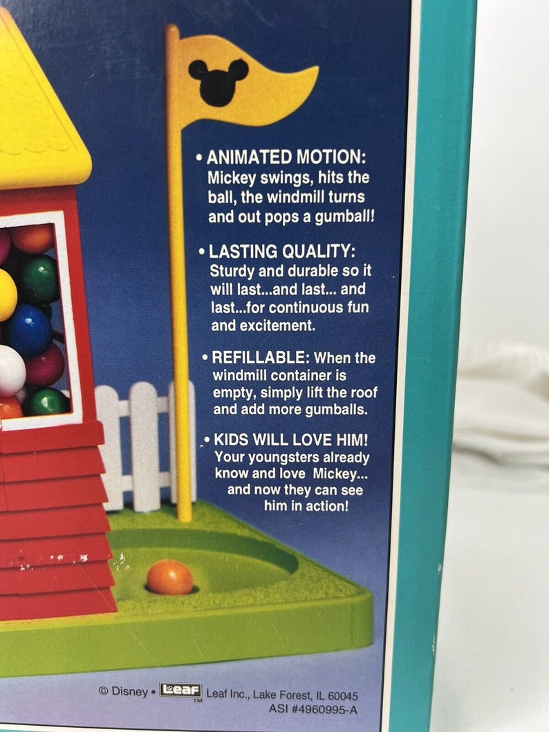 Disney Mickey Mouse Animated Gumball Machine Putt Putt Mini Golf Leaf ...