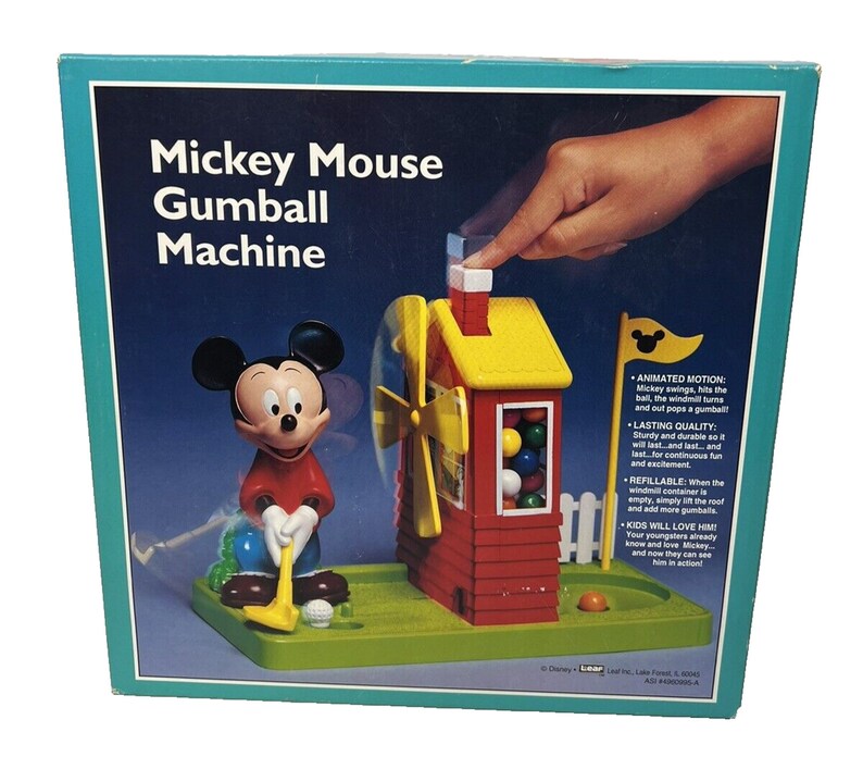 Disney Mickey Mouse Animated Gumball Machine Putt Putt Mini Golf Leaf ...