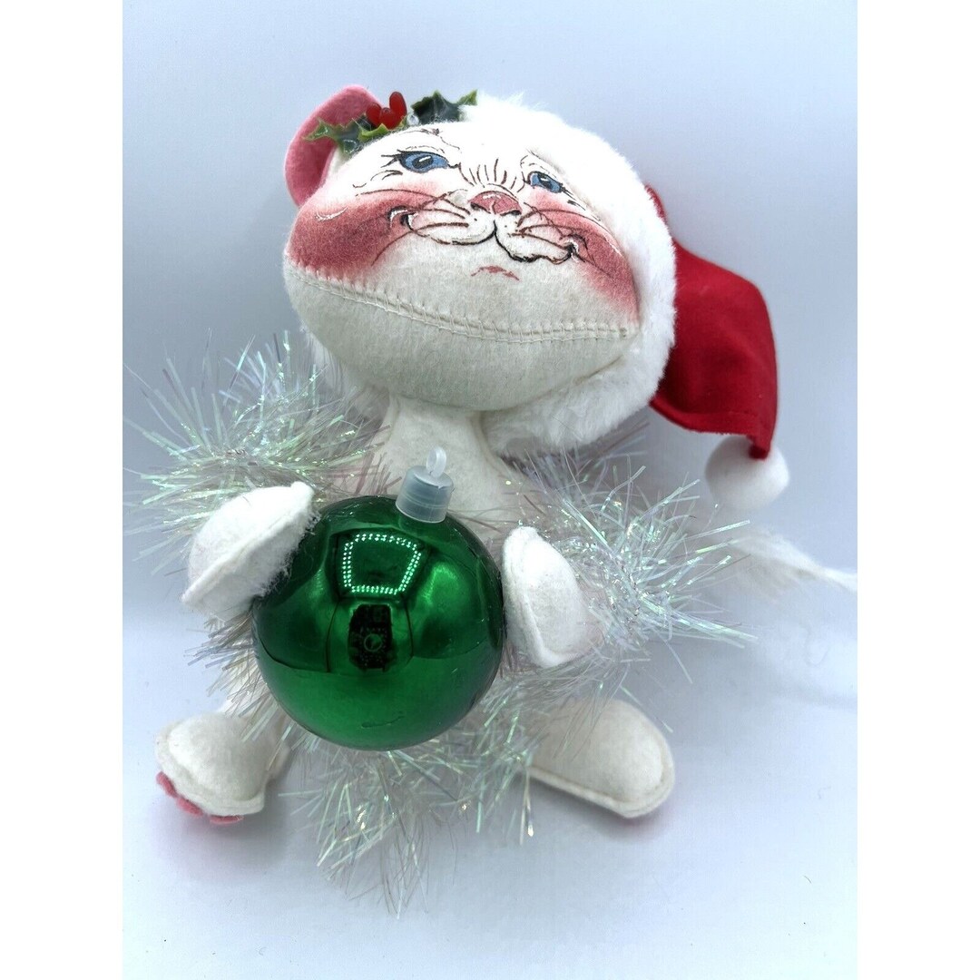 Vintage Annalee 10" Kitten Cat With Ornament 742793 Christmas 1993 - Etsy