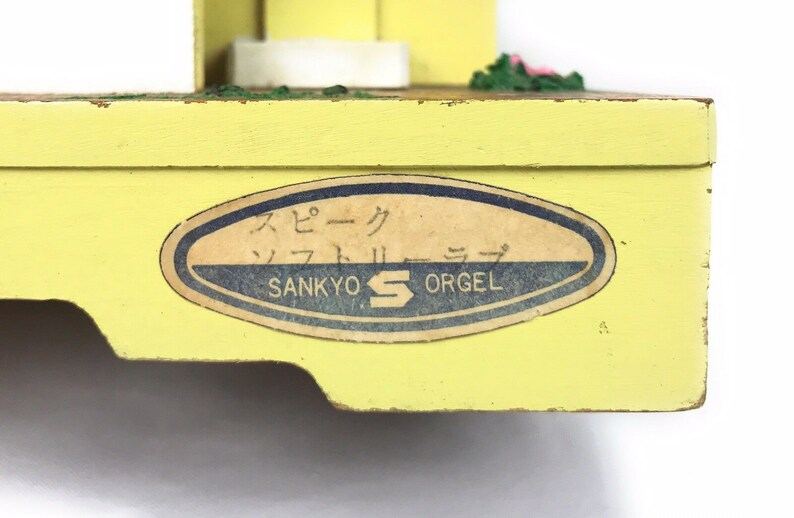 Sankyo Orgel Jewelry Music Box With Ballerina Yellow Wooden House - Etsy