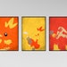 Torchic Evolution Poster Set Torchic Poster Combusken Poster Blaziken ...