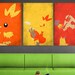 Torchic Evolution Poster Set Torchic Combusken Blaziken Poster - Etsy