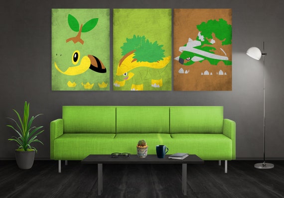 Turtwig Evolution Poster Set Turtwig Grotle Torterra Poster - Etsy