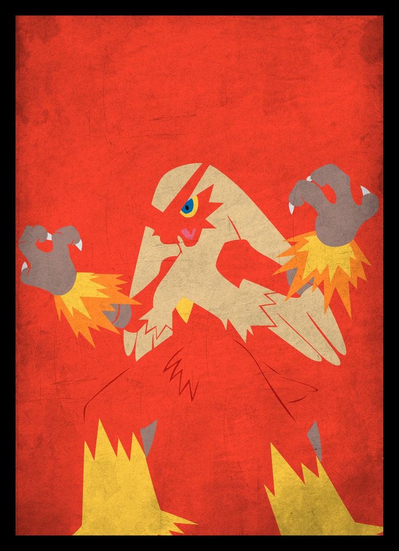 Torchic Combusken Blaziken Poster Set Torchic Evolution Print Art - Etsy