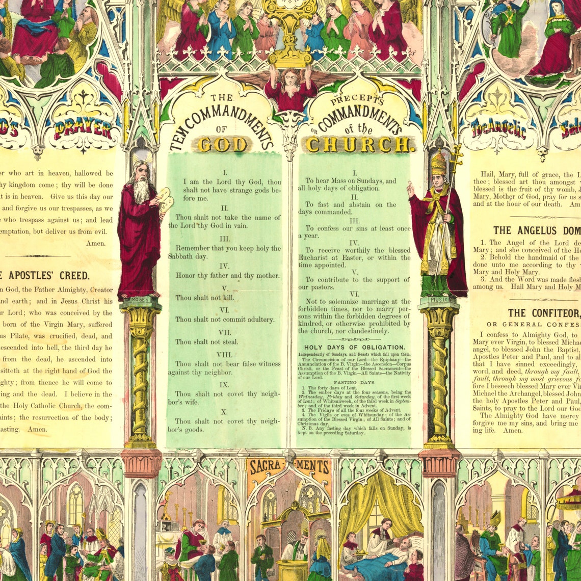 1870 Holy Roman Catholic Faith Poster Bible Verses Poster Biblical Wall ...