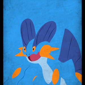 Mudkip Evolution Poster Set Mudkip Marshtomp Swampert Poster Set Wall ...