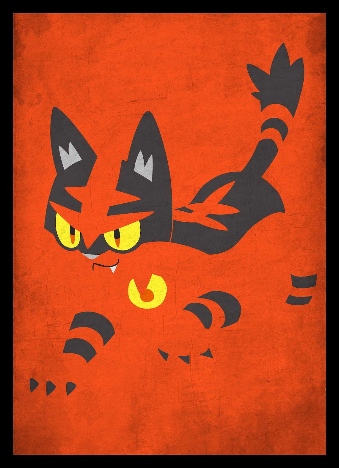 Litten Evolution Poster Set Litten Torracat Incineroar Poster - Etsy