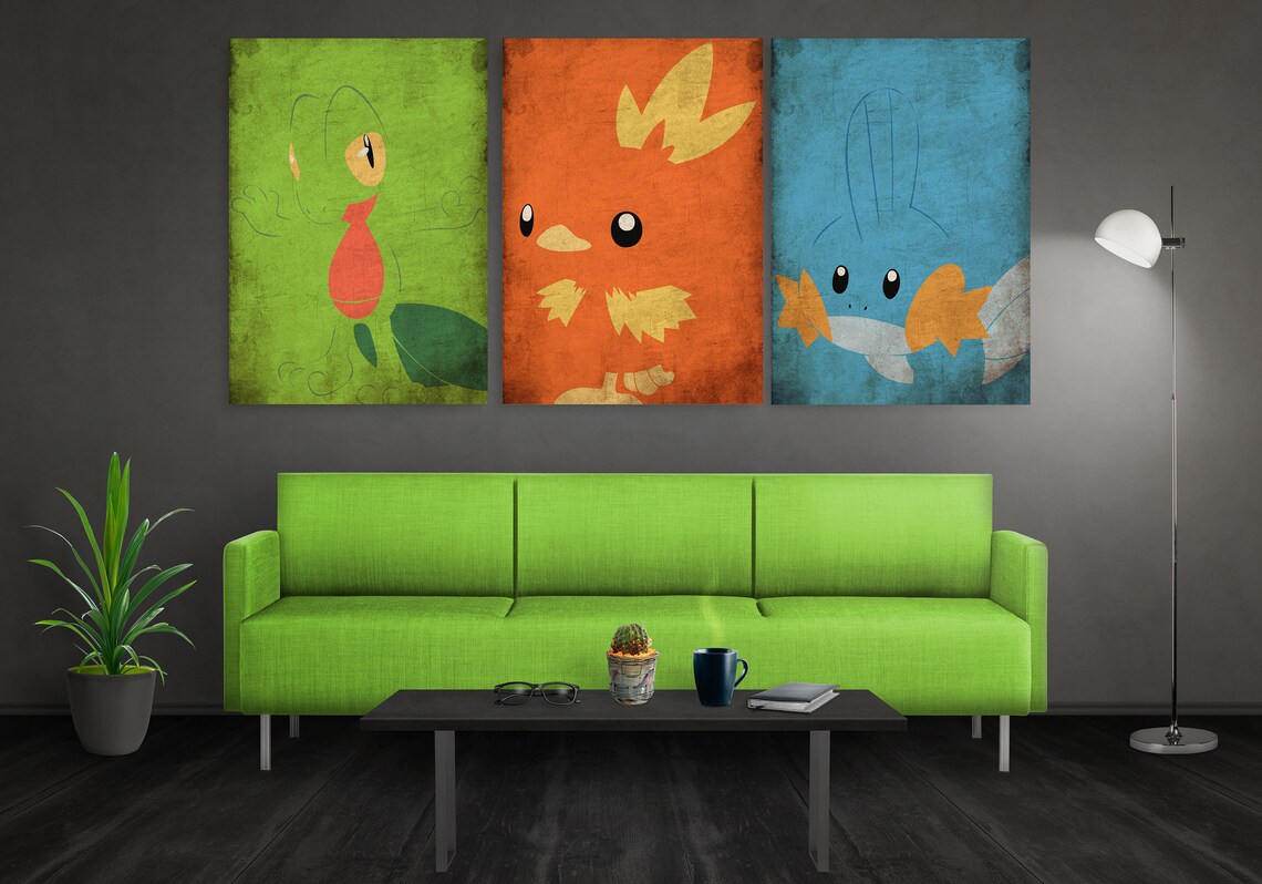 Third Generation Starter Poster Set Treecko Torchic Mudkip - Etsy