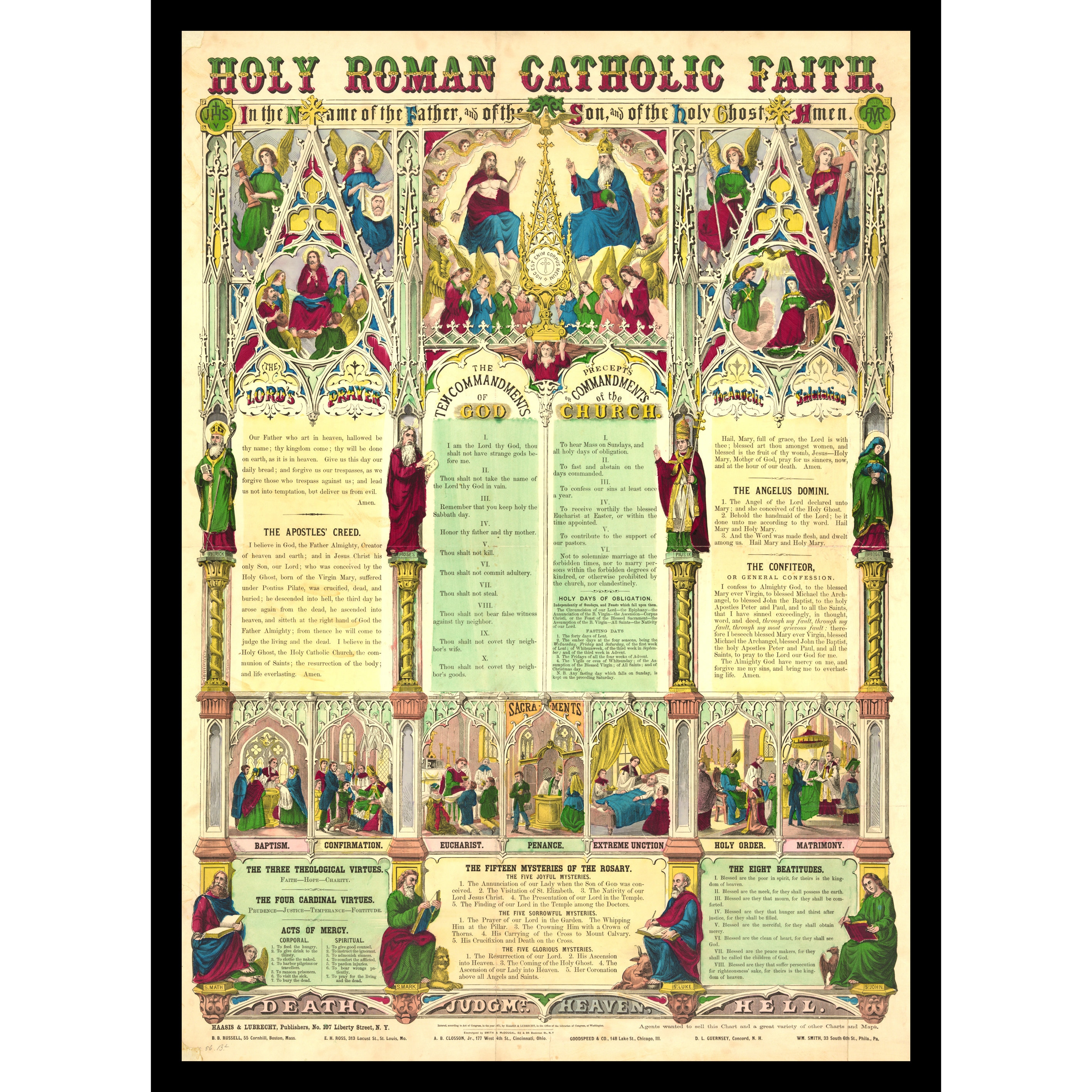 1870 Holy Roman Catholic Faith Poster Bible Verses Poster Biblical Wall ...