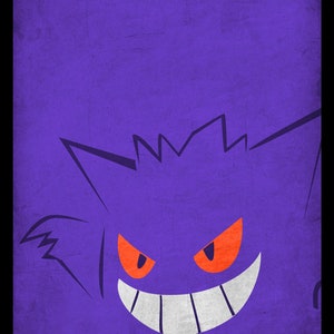 Vintage Gastly Evolution Poster Set Gastly Haunter Gengar Poster Set ...
