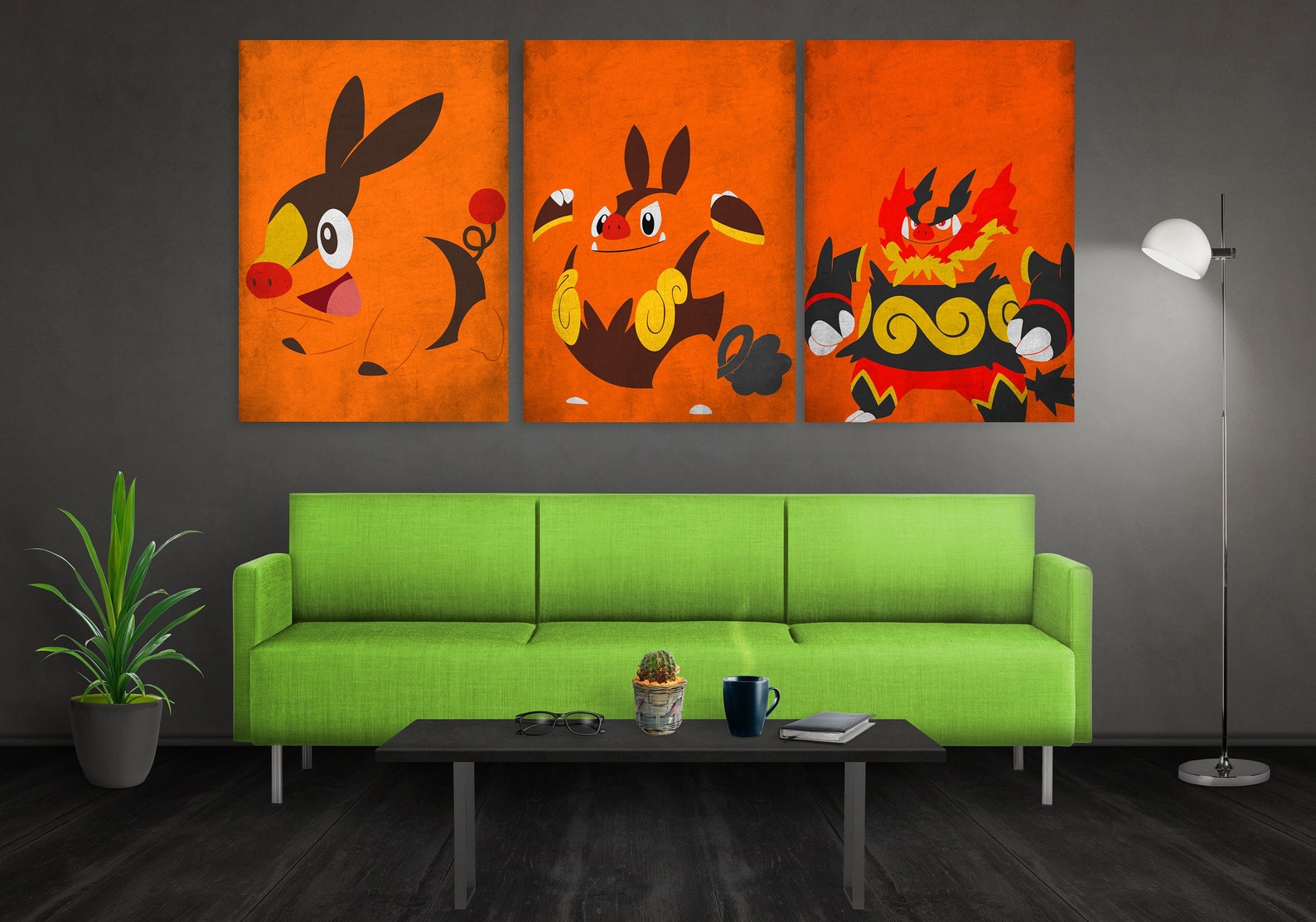 Tepig Evolution Poster Set Tepig Pignite Emboar Poster Set - Etsy