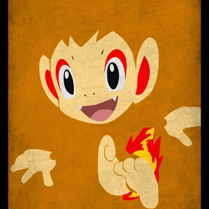 Chimchar Evolution Poster Set Chimchar Print Monferno Print Infernape ...