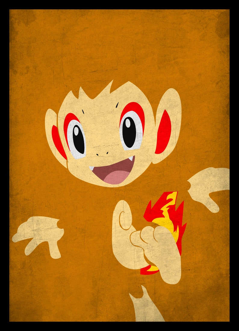 Chimchar Evolution Poster Set Chimchar Monferno Infernape Poster Set ...