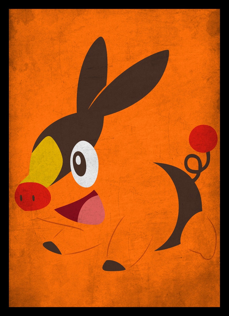 Tepig Evolution Poster Set Tepig Pignite Emboar Poster Set - Etsy