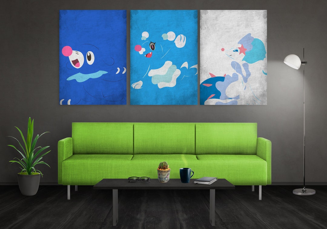 Popplio Evolution Poster Set Wall Art Print - Etsy
