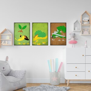 Turtwig Evolution Poster Set Turtwig Grotle Torterra Poster - Etsy