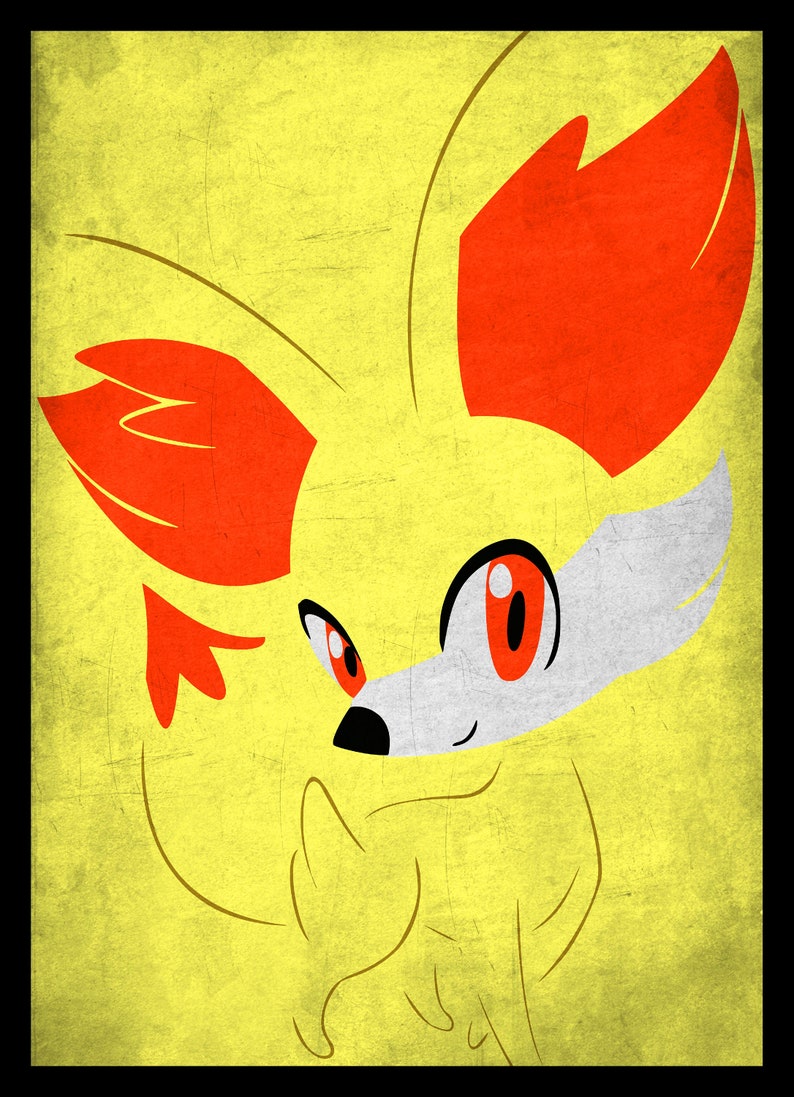 Fennekin Evolution Poster Set Fennekin Braixen Delphox Poster - Etsy