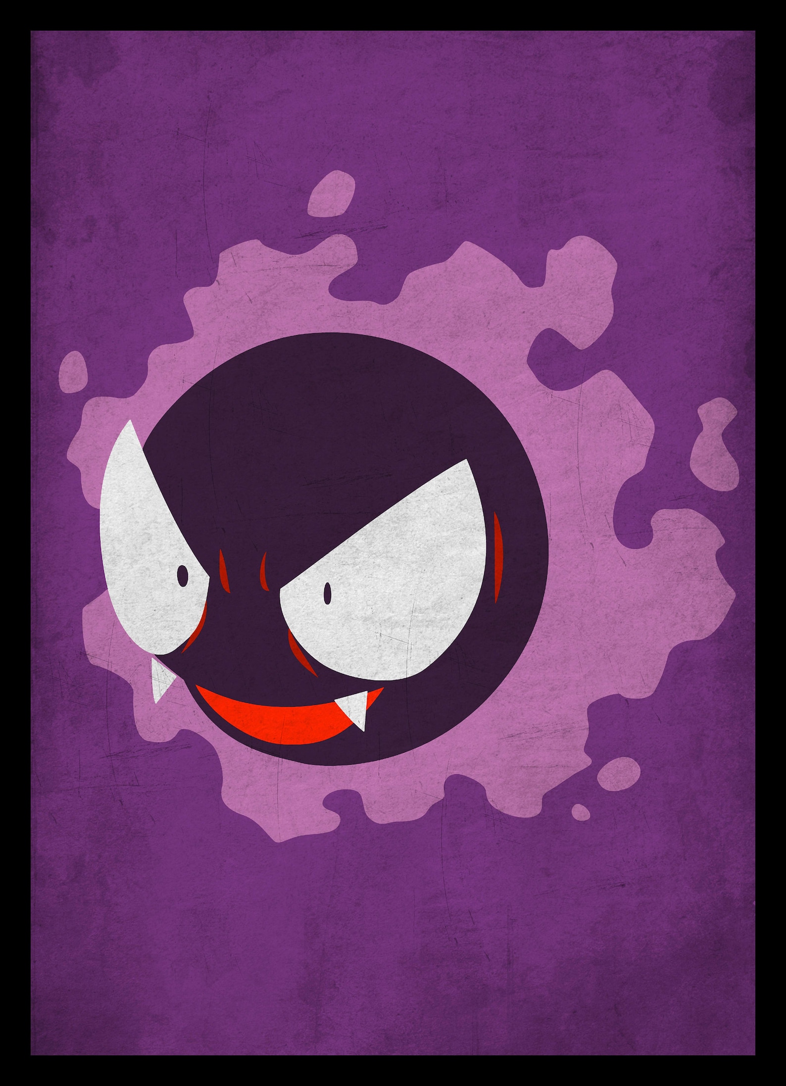 Vintage Gastly Evolution Poster Set Gastly Haunter Gengar Poster Set ...