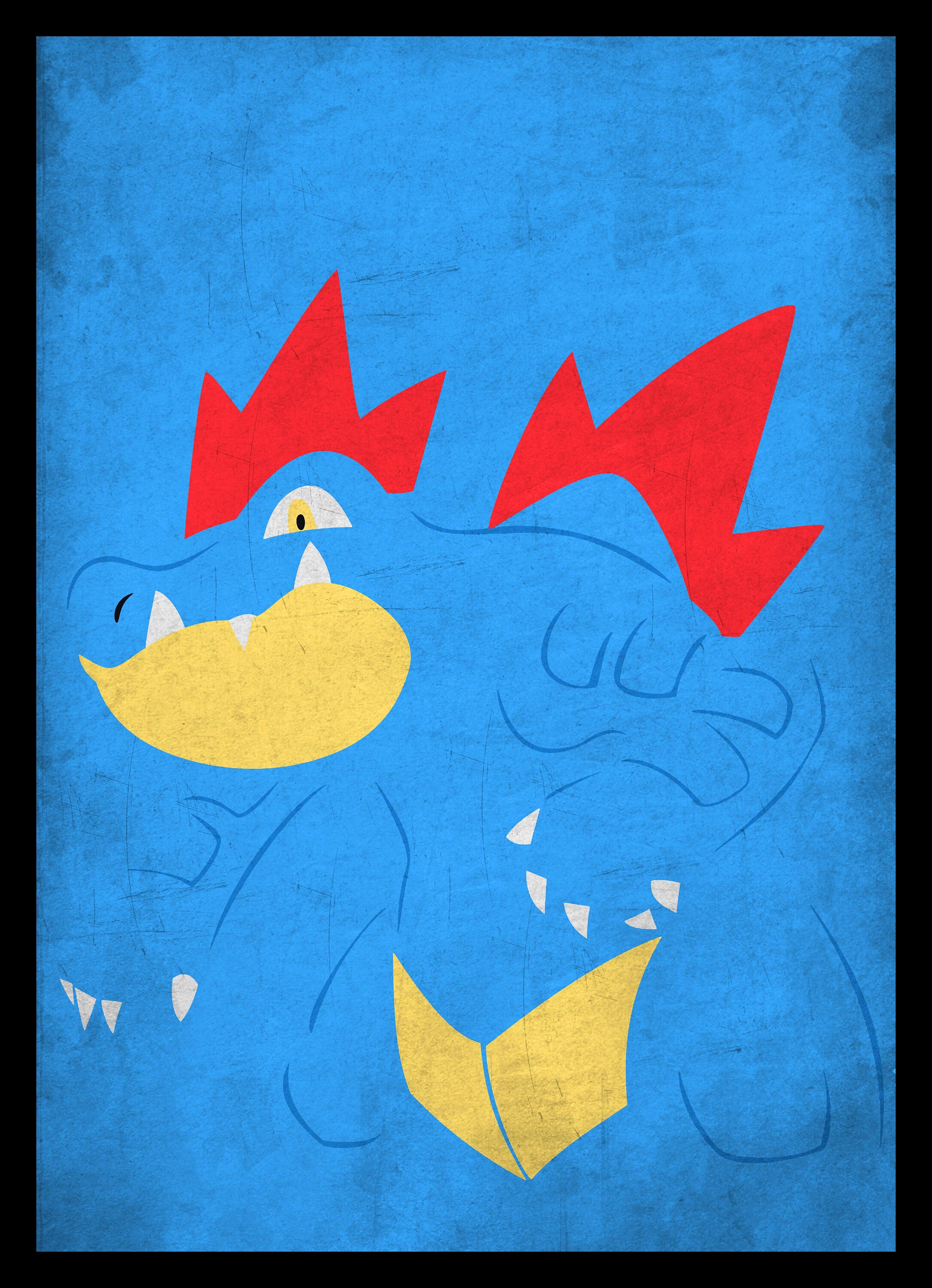 Totodil Evolution Poster Set Totodile Croconaw Feraligatr Poster Set ...