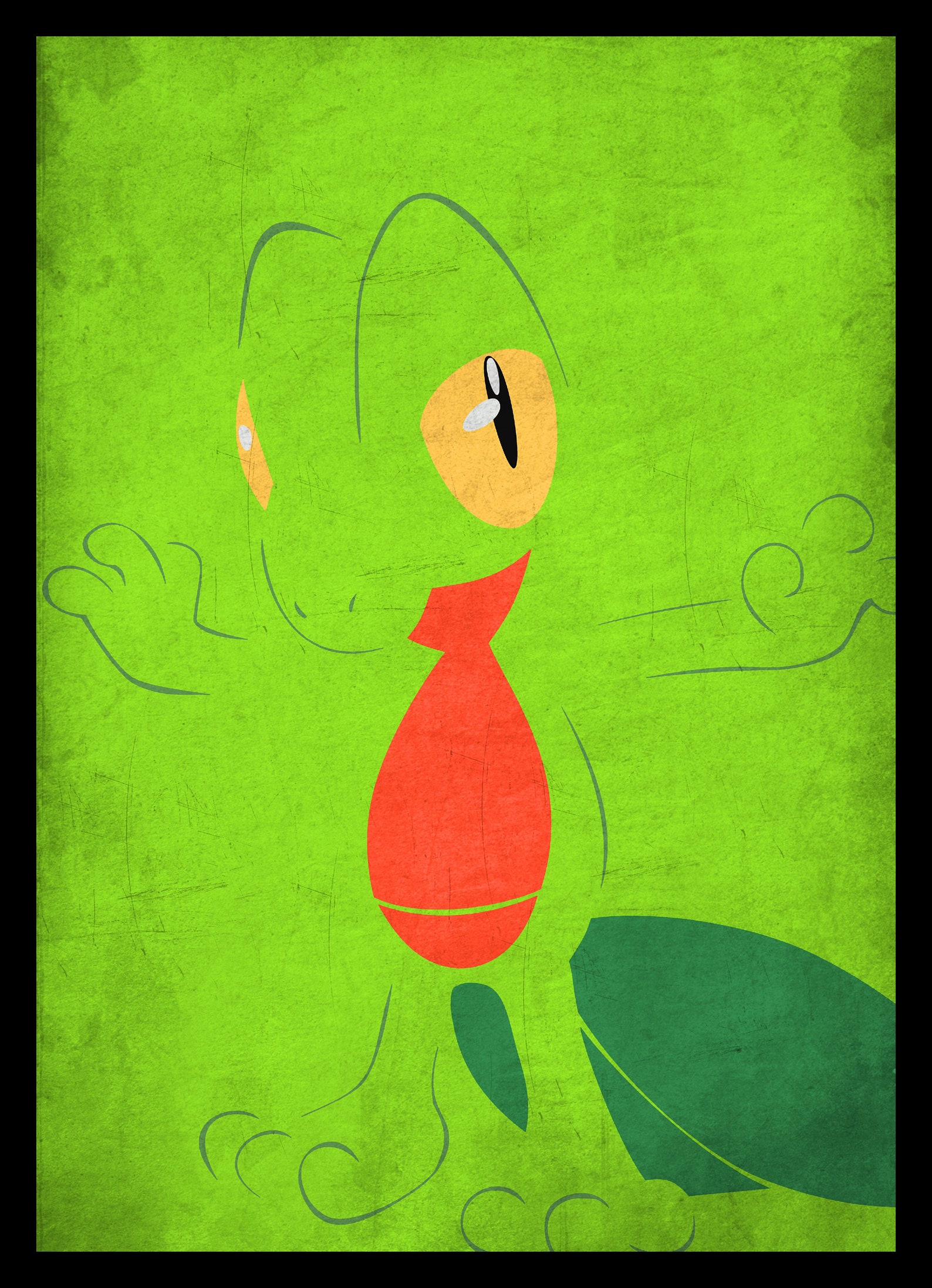 Treecko Evolution Poster Set Treecko Grovyle Sceptile Poster - Etsy