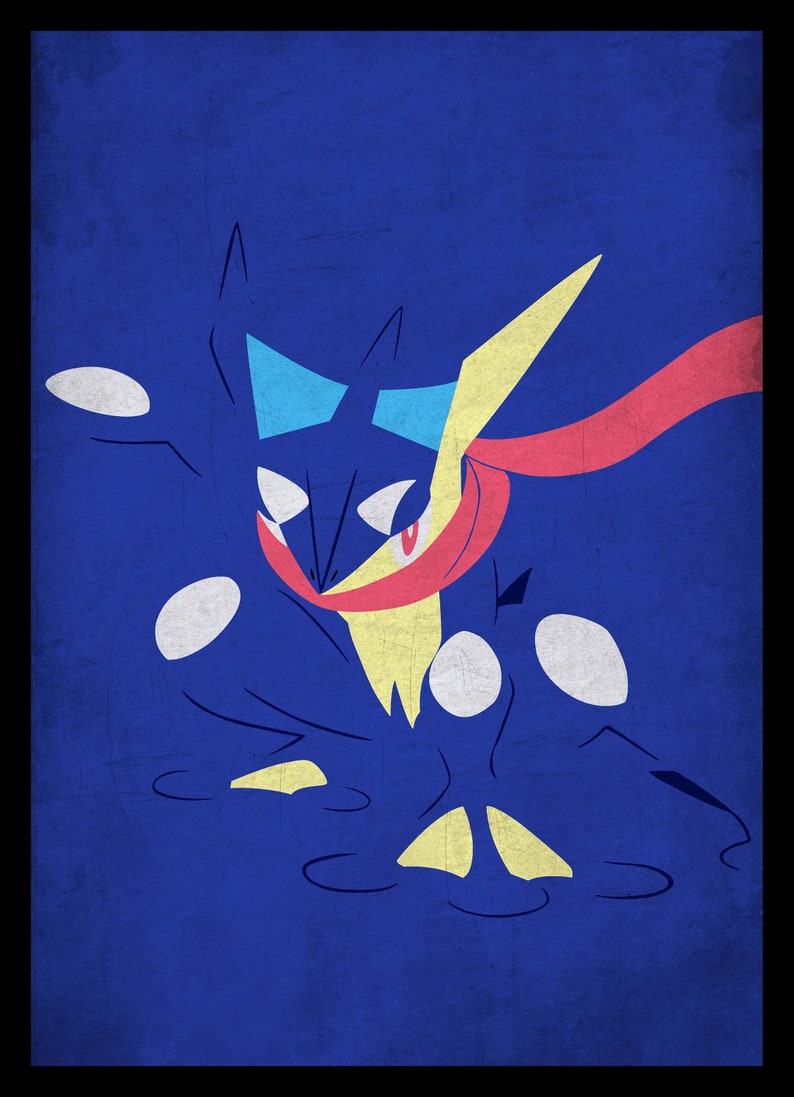 Froaki Evolution Poster Set Froakie Frogadier Greninja Wall Art - Etsy