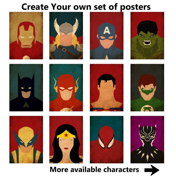 Superhero Framed Posters