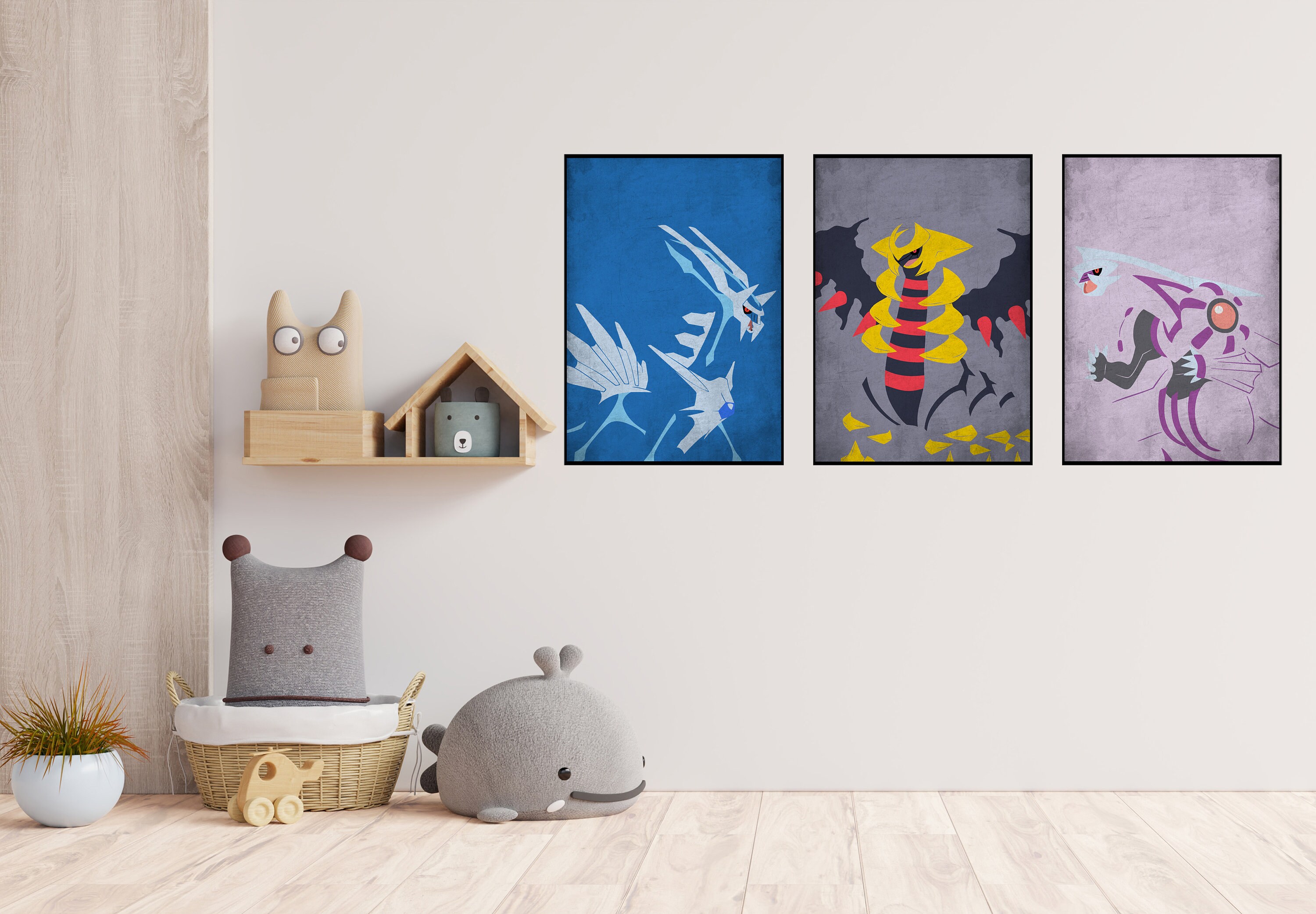 Creation Trio Poster Set: Dialga, Palkia, Giratina Art Prints - Etsy